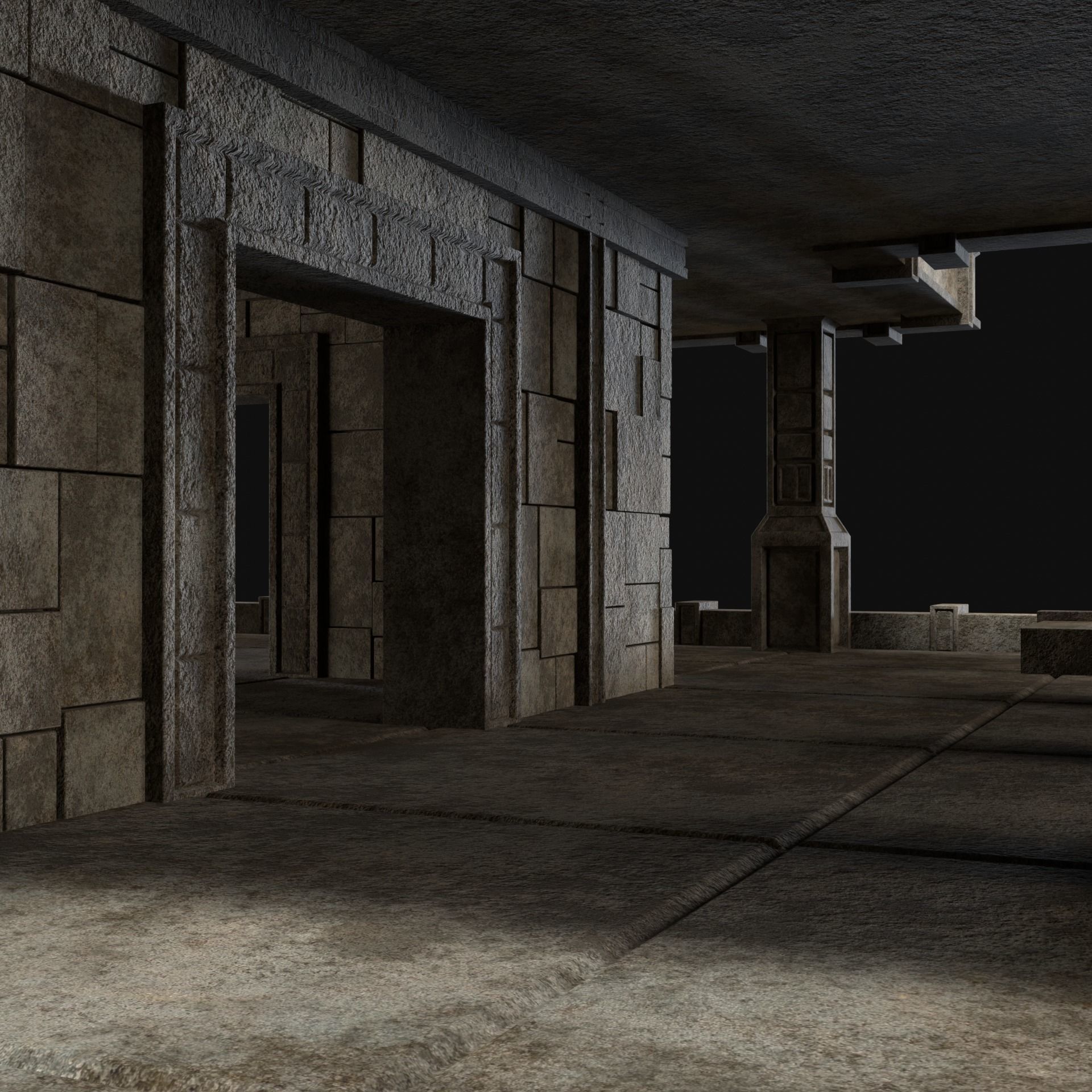 3D model ANCIENT TEMPLE PYRAMID AZTEC MAYAN INCA PLATFORM RUIN ...