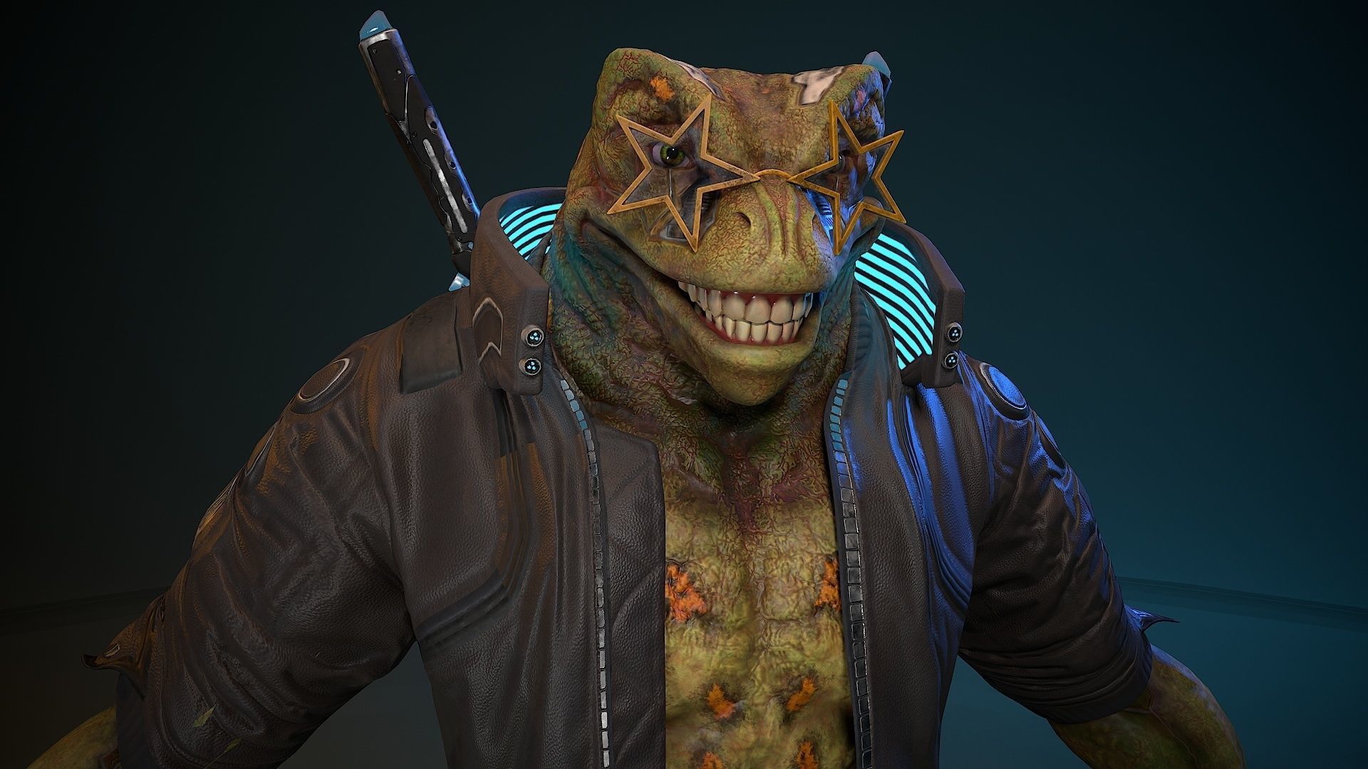 3D model Cyberpunk Frog VR / AR / low-poly | CGTrader