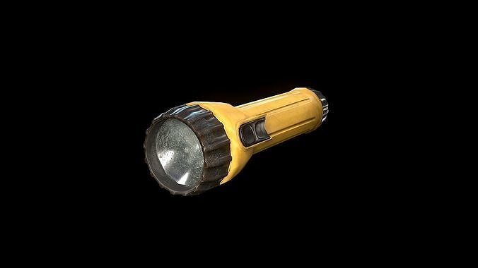 3D model Old Rayovac Industrial Flashlight VR / AR / low-poly | CGTrader