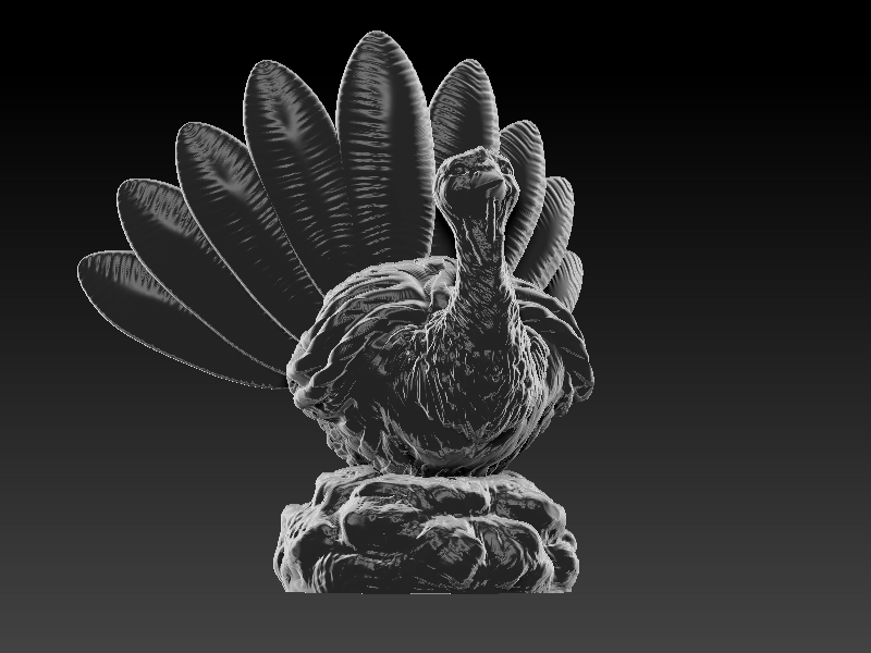 Thanksgiving Turkey 3D Model 3D printable OBJ STL MTL - CGTrader.com