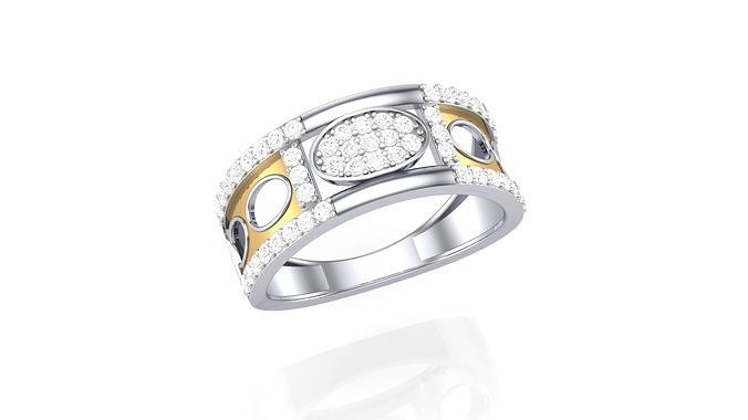 Men Groom Gents Diamond Ring 3dm stl obj mtl 3mf glb 3D model 3D printable | CGTrader