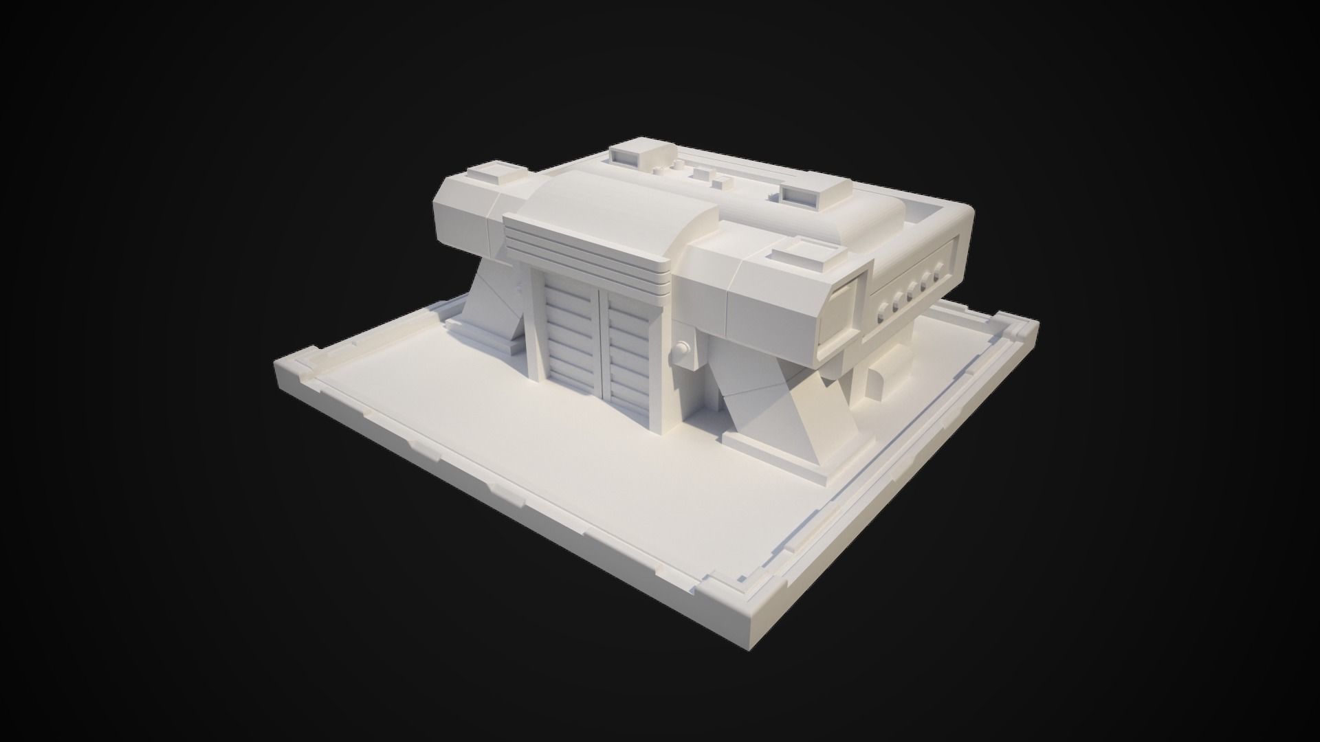 Futuristic Base Building 3D model 3D printable | CGTrader