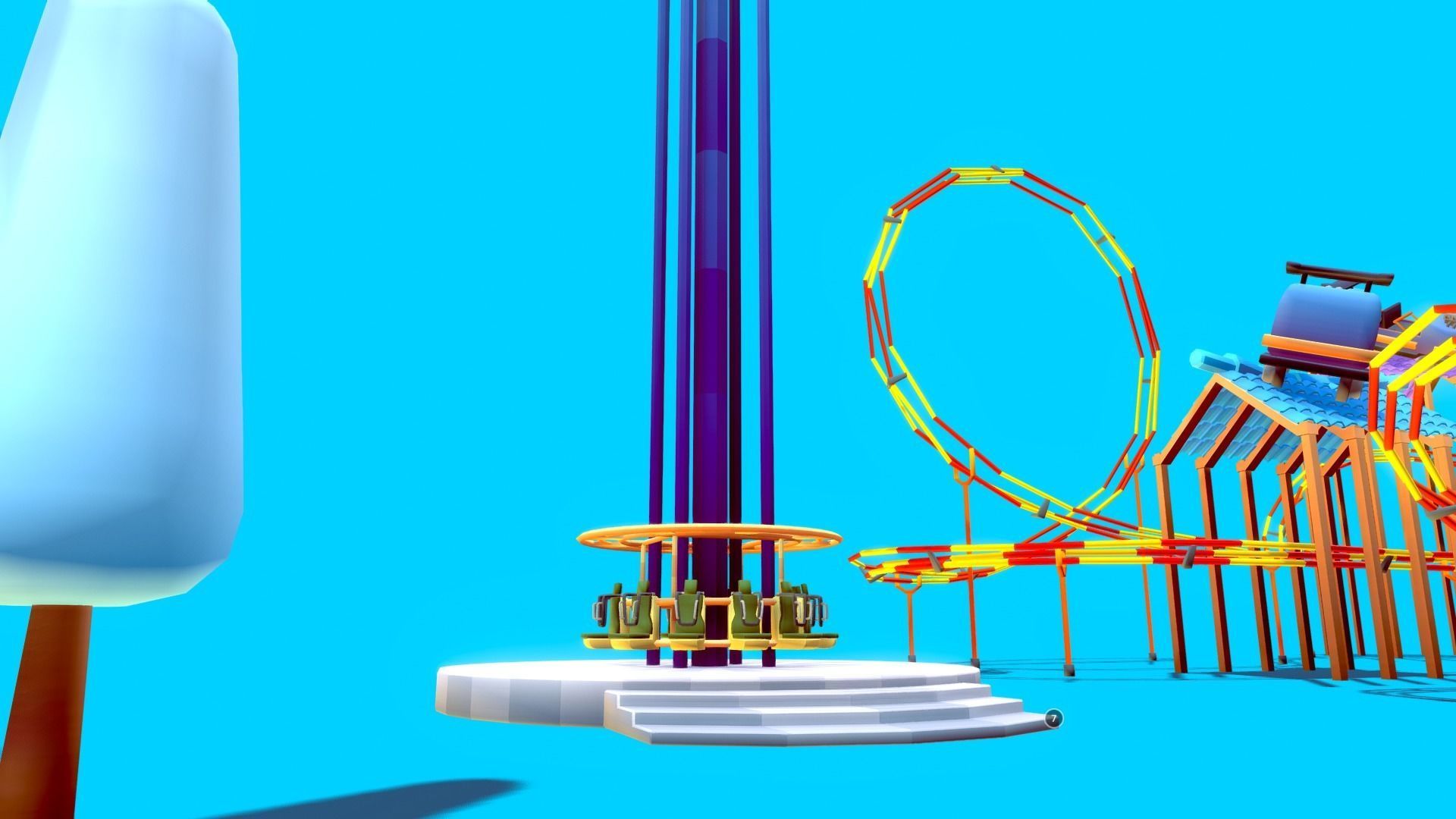 3D model Amusement Park Asset Pack VR / AR / low-poly | CGTrader