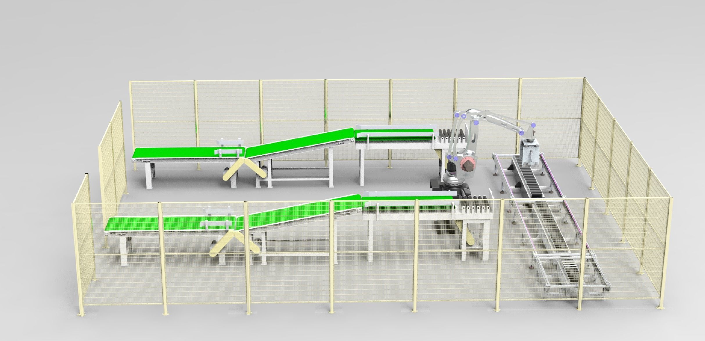 Mechanical hand material production line 3D model | CGTrader