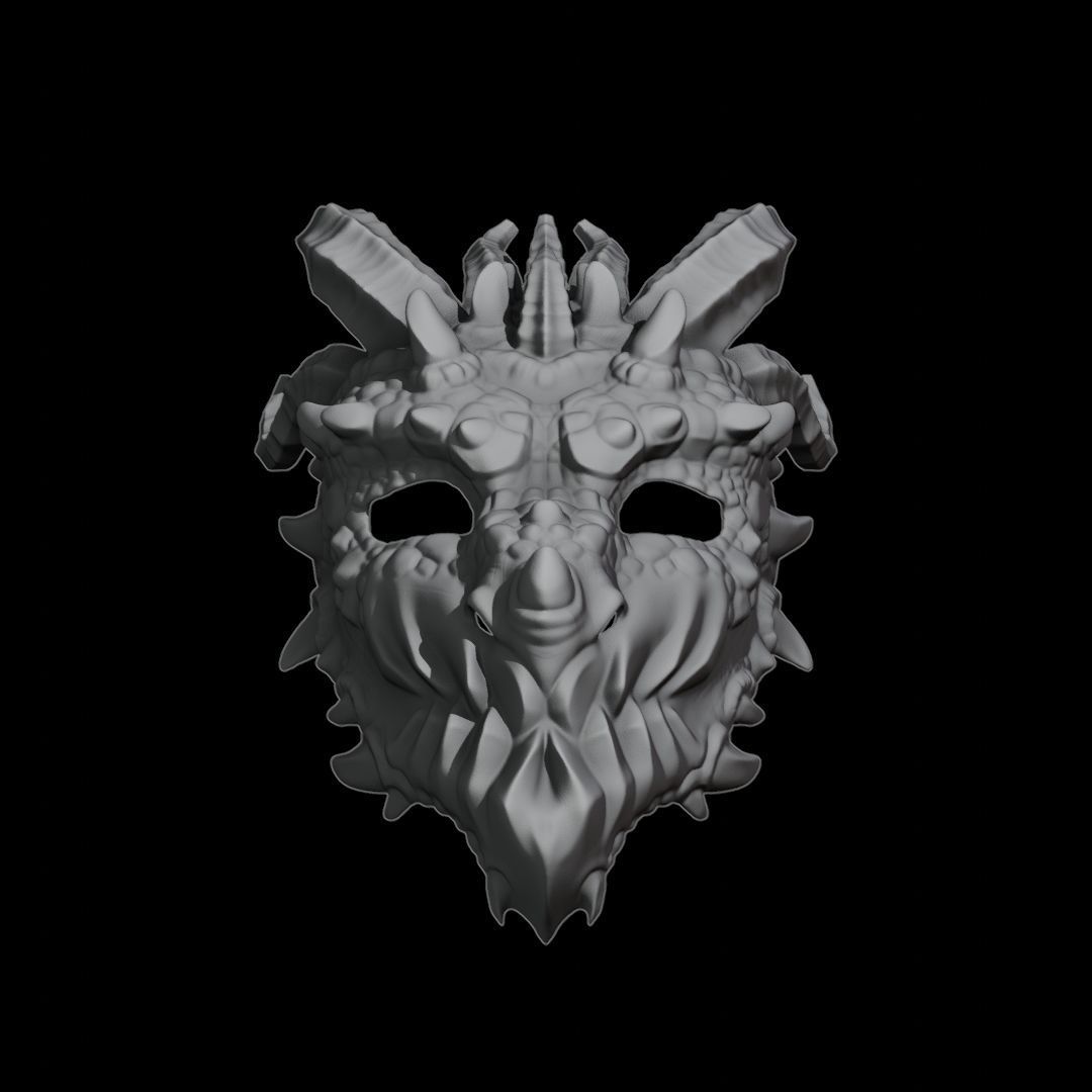 Dragon Face Mask Printable STL 3D model 3D printable | CGTrader