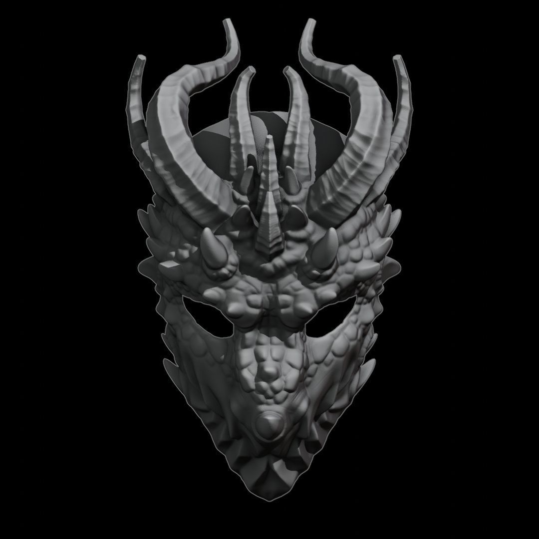 Dragon Face Mask Printable STL 3D model 3D printable | CGTrader