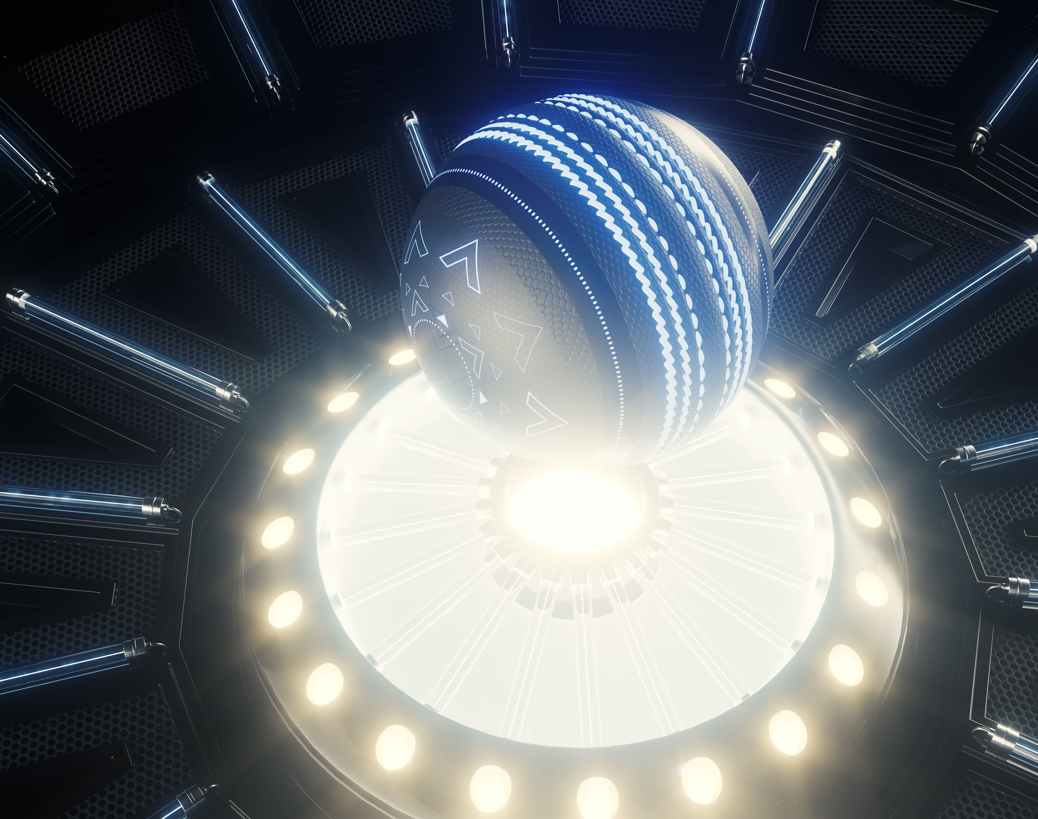 Futuristic Cricket Ball and Stage 3D model | CGTrader