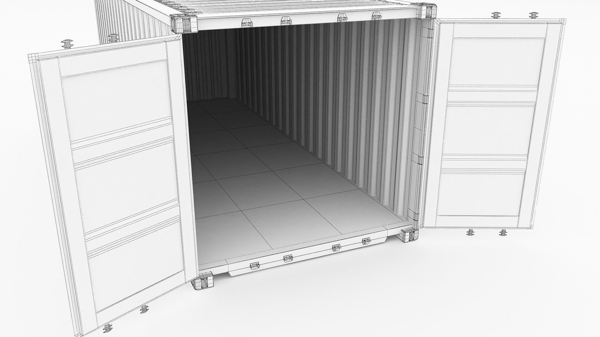 20ft Military Container Khaki 3D model | CGTrader