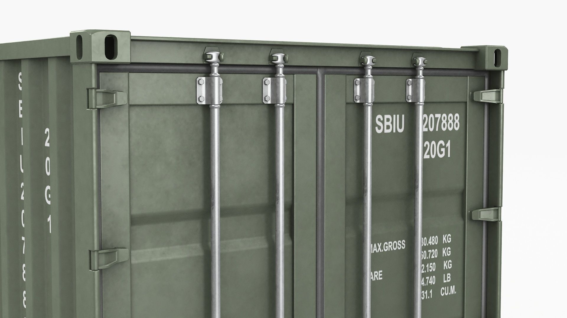 20ft Military Container Khaki 3D model | CGTrader