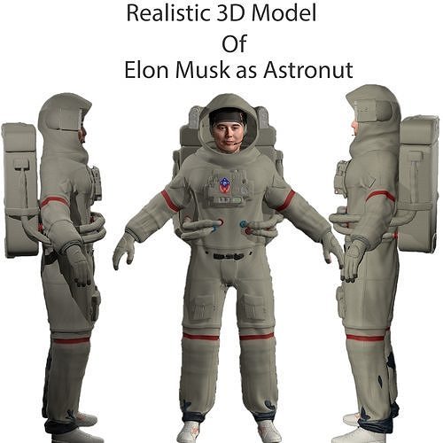 3D model Elon Musk as Astronaut VR / AR / low-poly | CGTrader