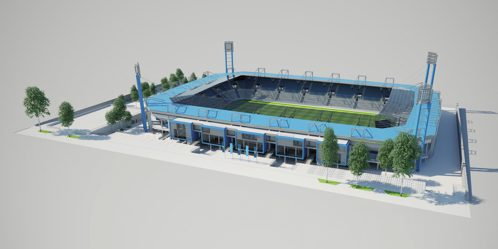 Stadium Sketchup Enscape 3D model | CGTrader
