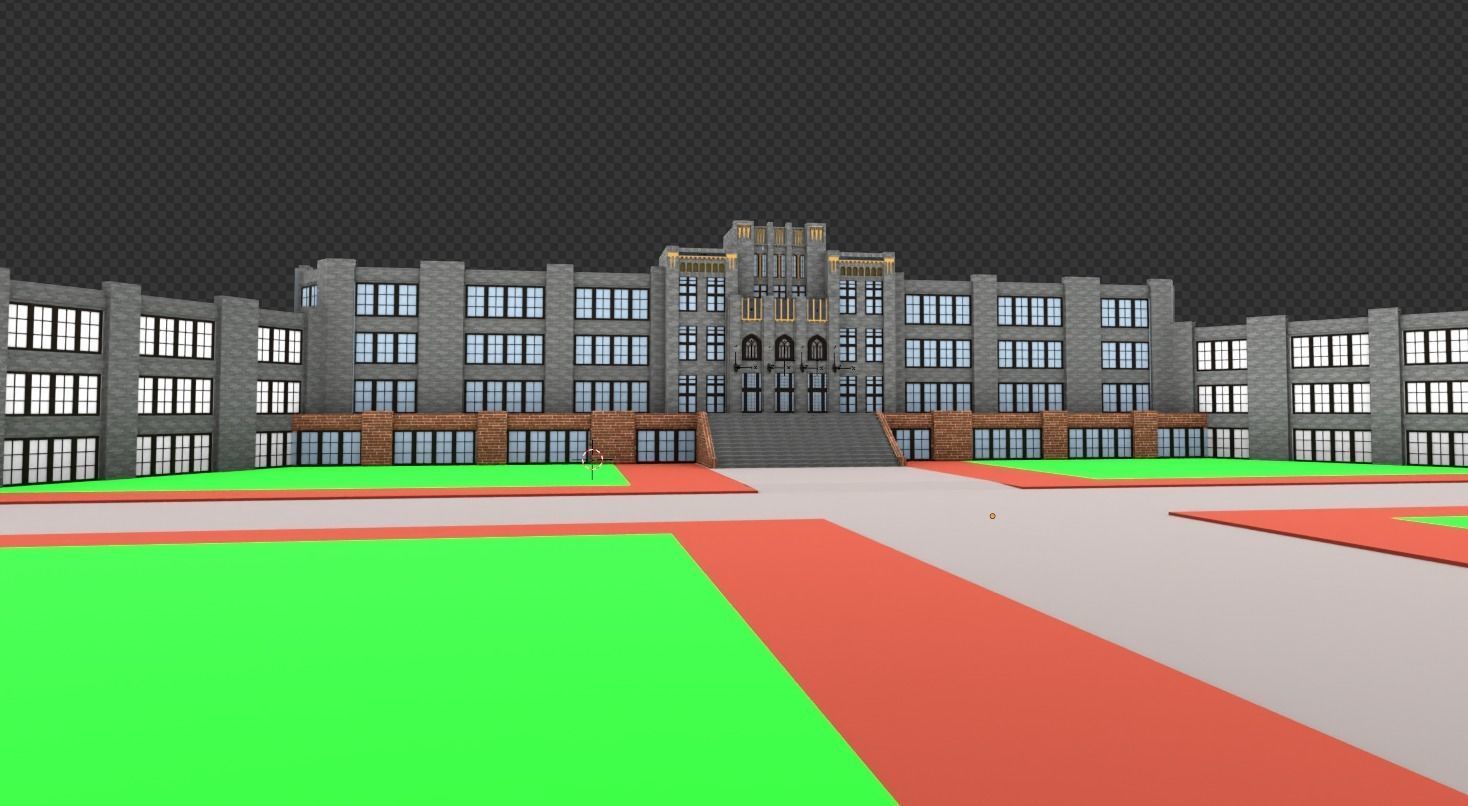 The university free 3D model | CGTrader