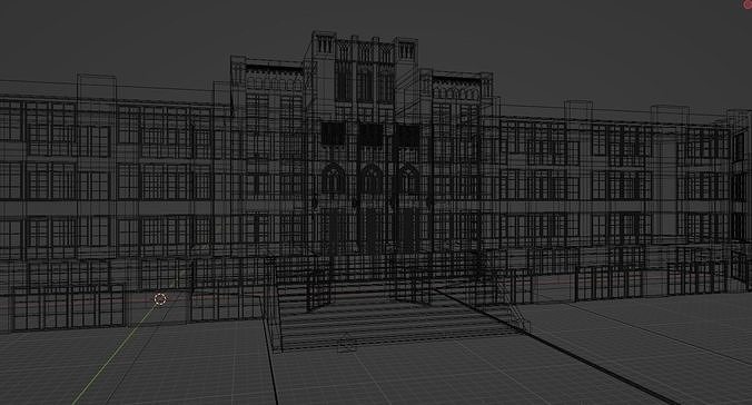 The university free 3D model | CGTrader