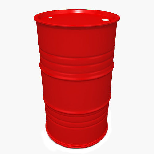 Metal Barrel Clean red 3D model | CGTrader