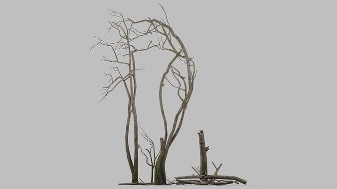 3D model Dead trees and branches VR / AR / low-poly | CGTrader