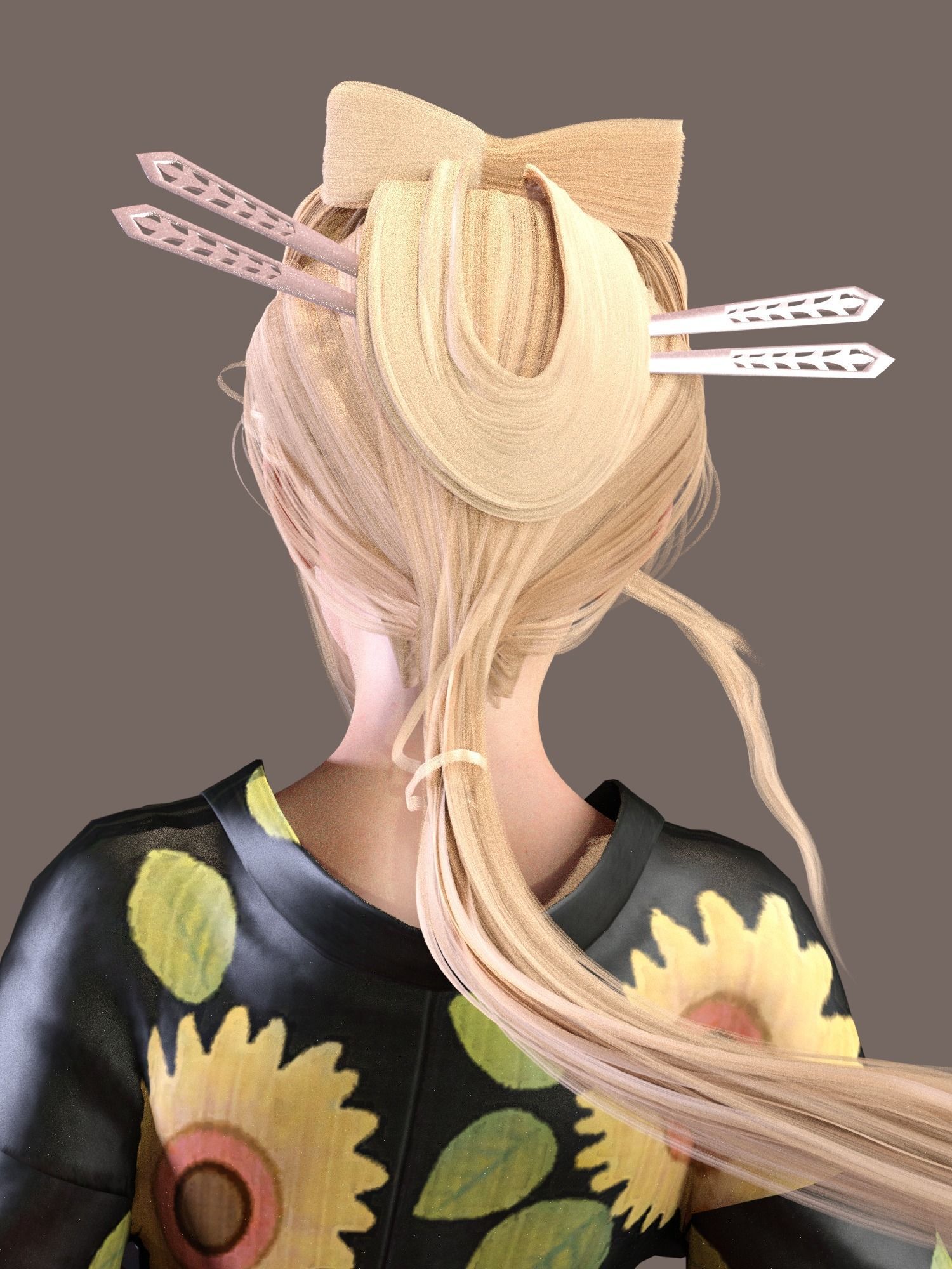 Magpie Hair For Genesis 8 Female 3D model rigged | CGTrader