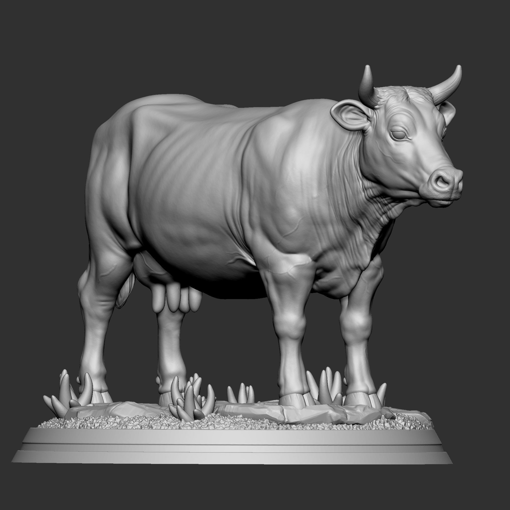 dairy cow 3D model 3D printable | CGTrader