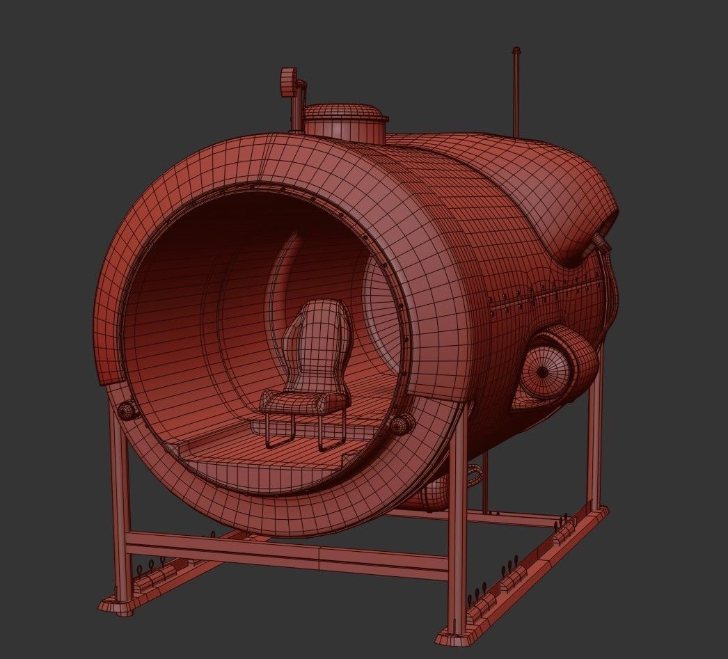 3D model Ocean Gate Submarine VR / AR / low-poly | CGTrader