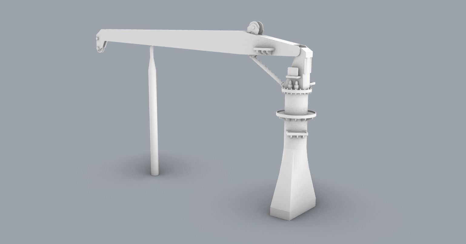 LNG Ships Deck Crane 2 PM 3D model 3D printable | CGTrader