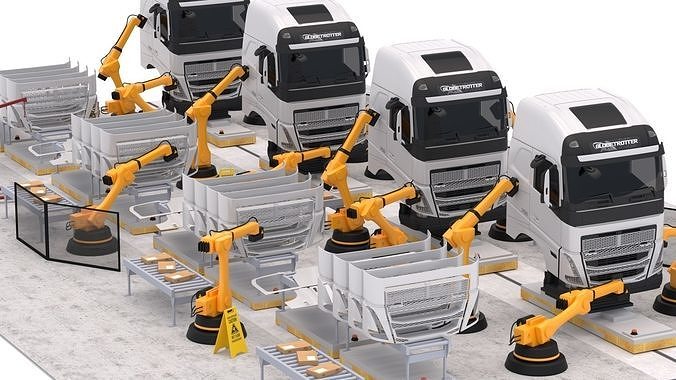 Truck Factory 3D model | CGTrader