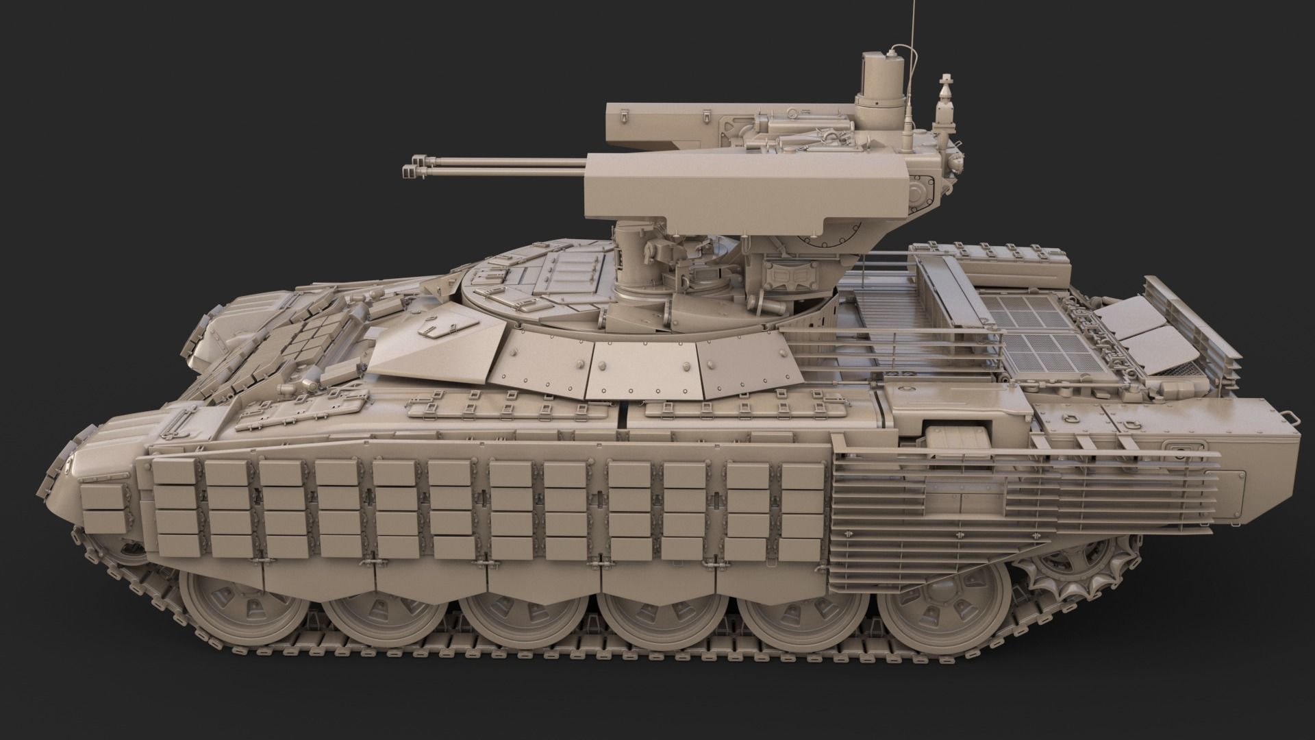 Tank Terminator BMPT 72 War Clay 3D model | CGTrader