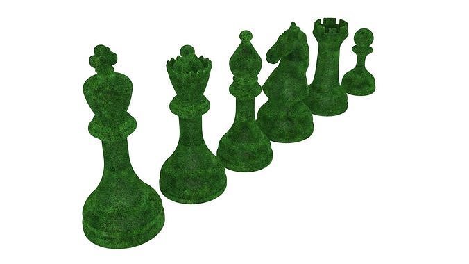 Chess Shapes Bushes Set 3D model | CGTrader