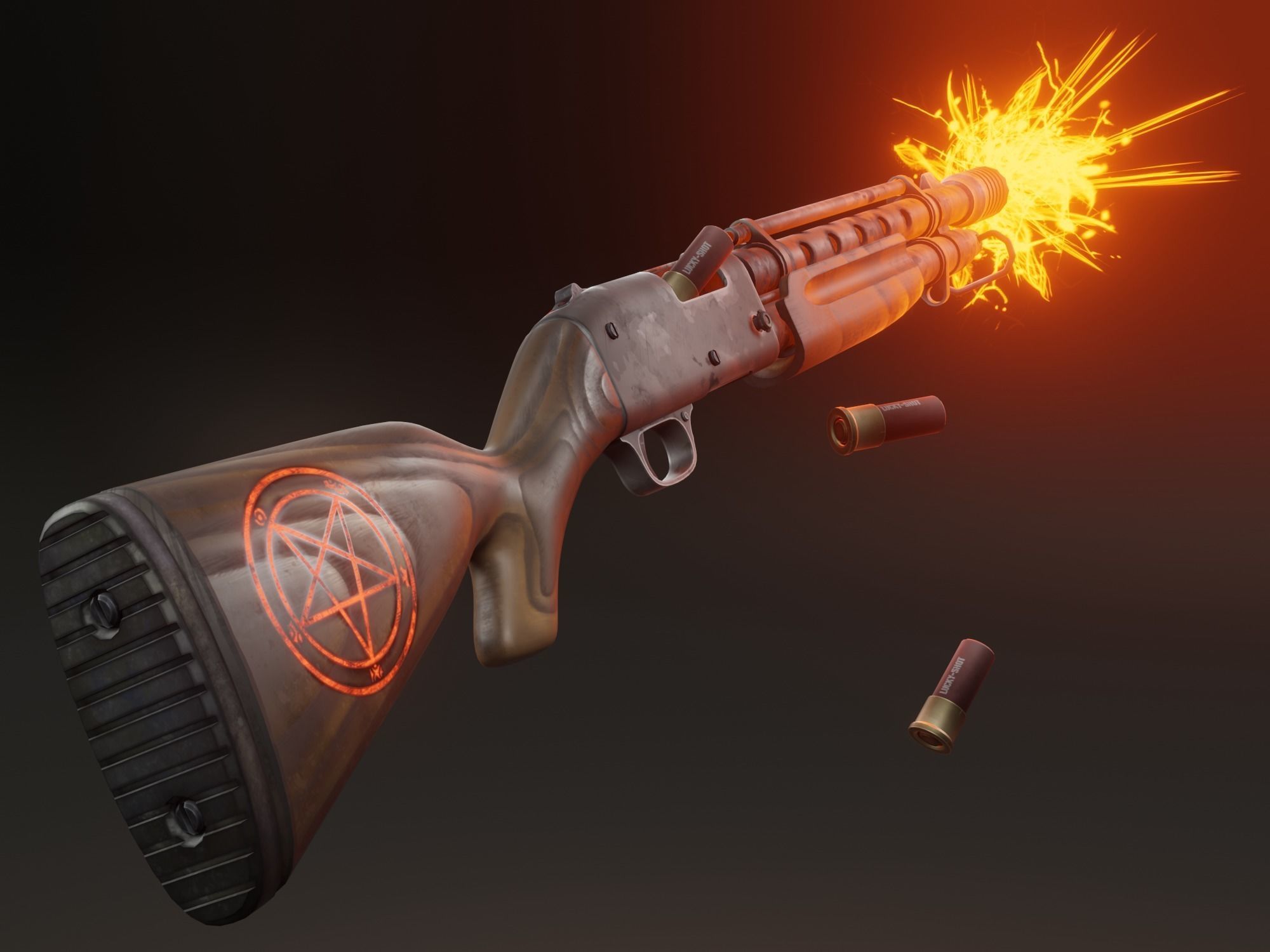 3D model Stylized shotgun VR / AR / low-poly | CGTrader