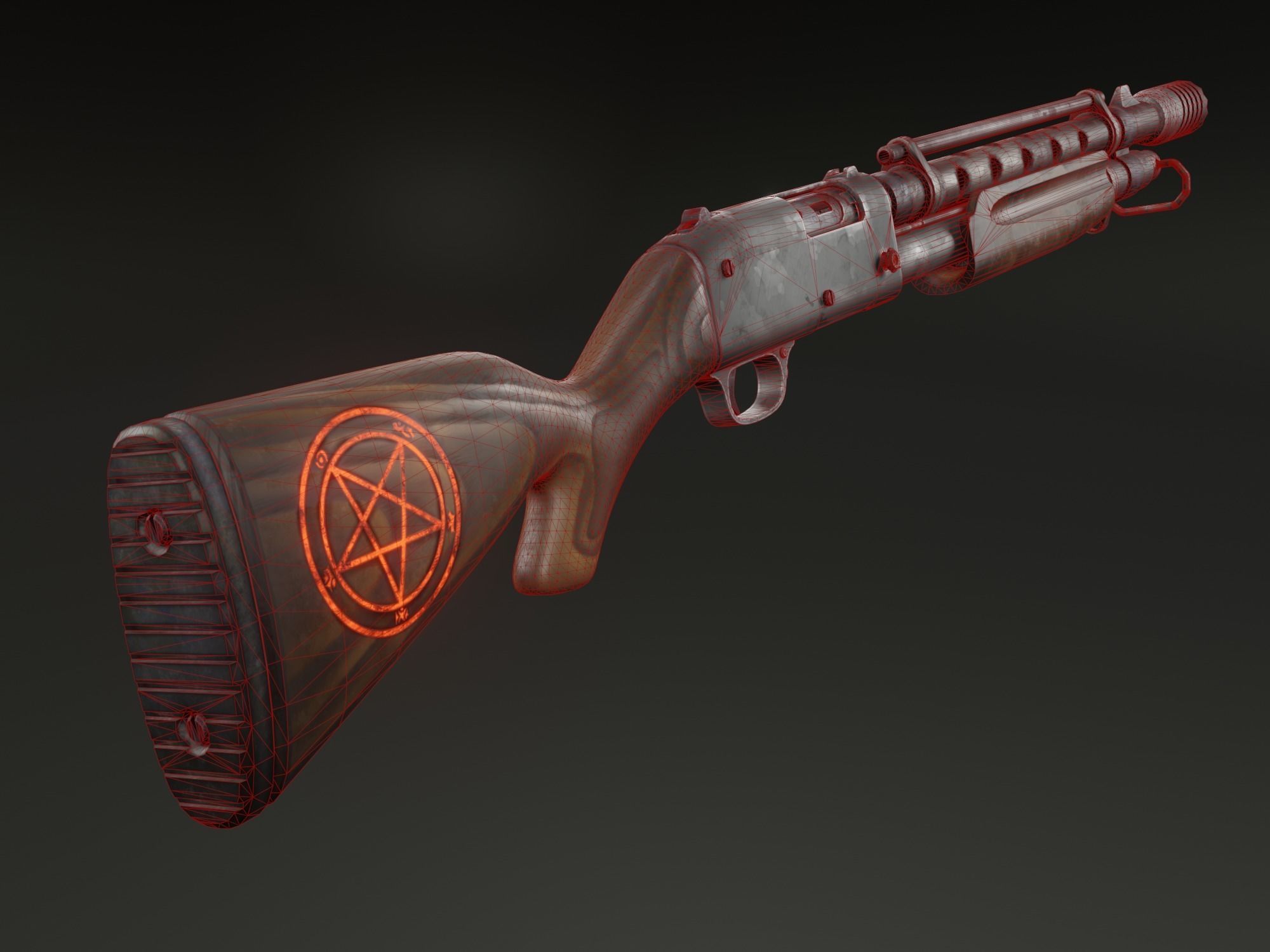 3D model Stylized shotgun VR / AR / low-poly | CGTrader