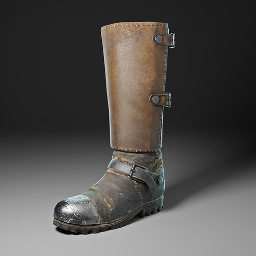 Steel Cap Boot 3D model | CGTrader