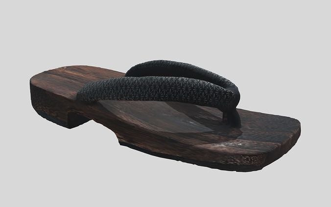 Geta - traditional Japanese footwear free 3D model | CGTrader