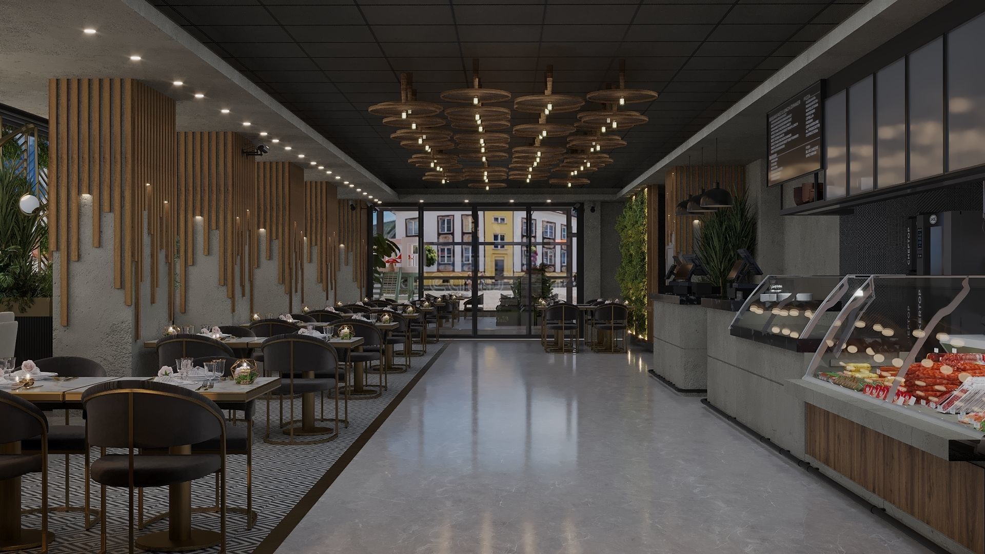 3D model retaurant interior design VR / AR / low-poly | CGTrader