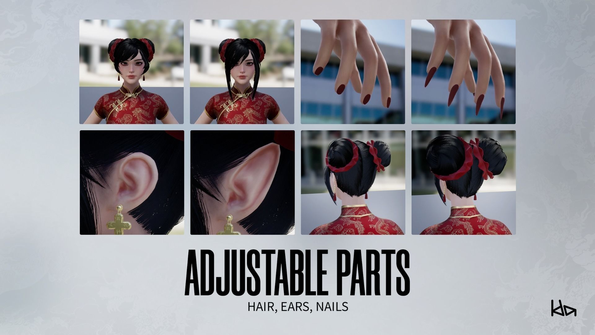 3D model Jua Lee - Girl in Cheongsam Qipao Dress - Game Ready VR / AR ...