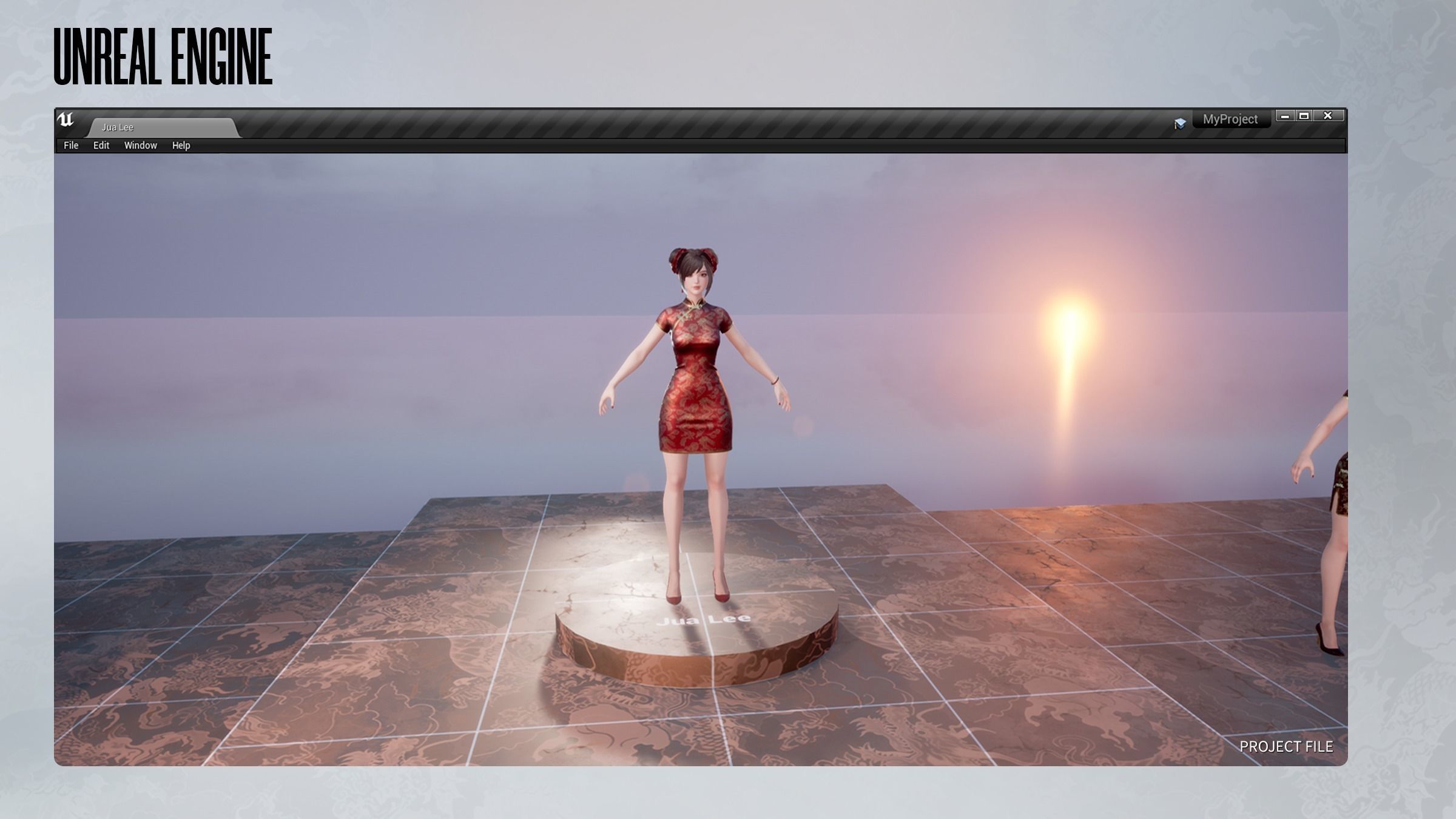 3D model Jua Lee - Girl in Cheongsam Qipao Dress - Game Ready VR / AR ...