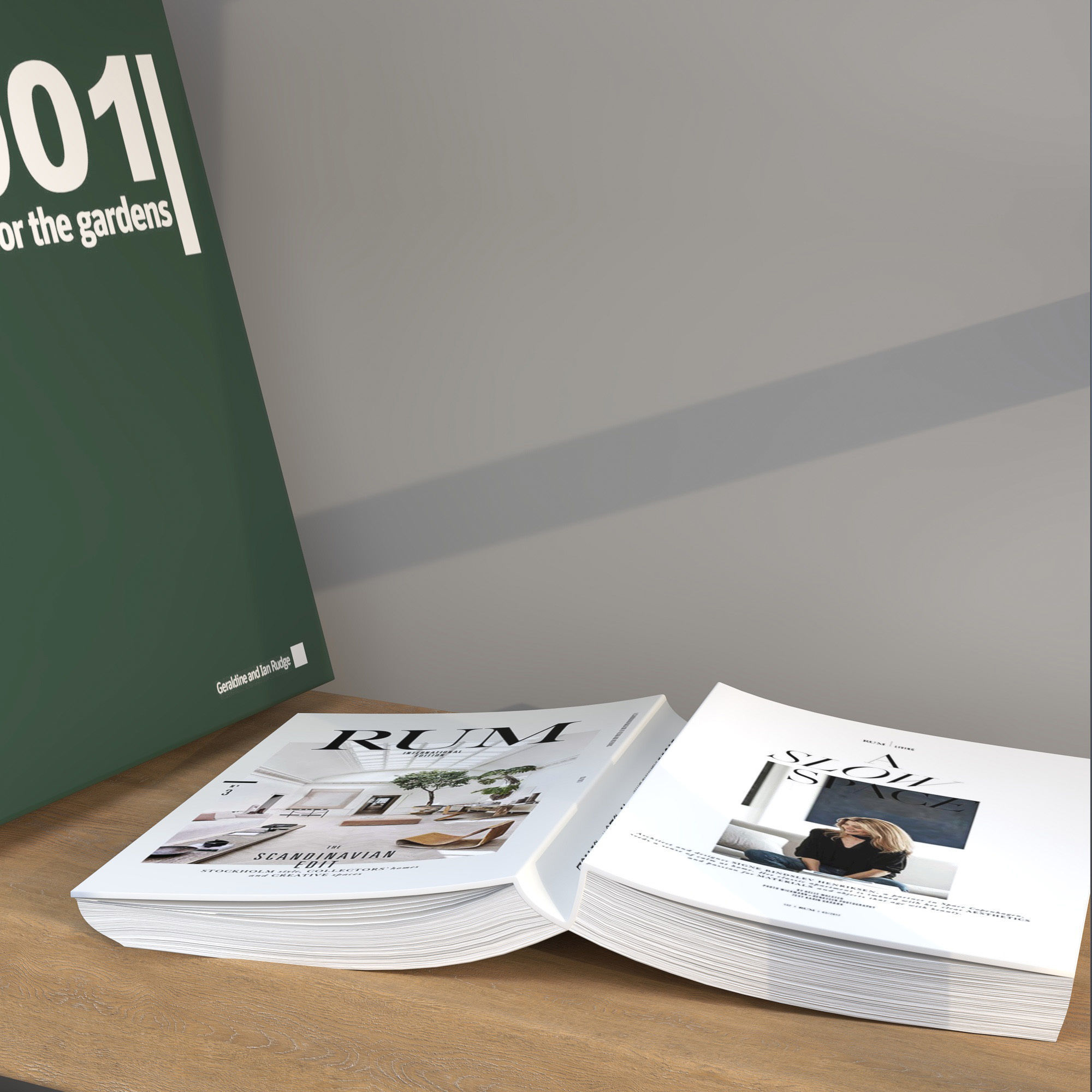 Modern minimal bookcase with an open book 3D model | CGTrader