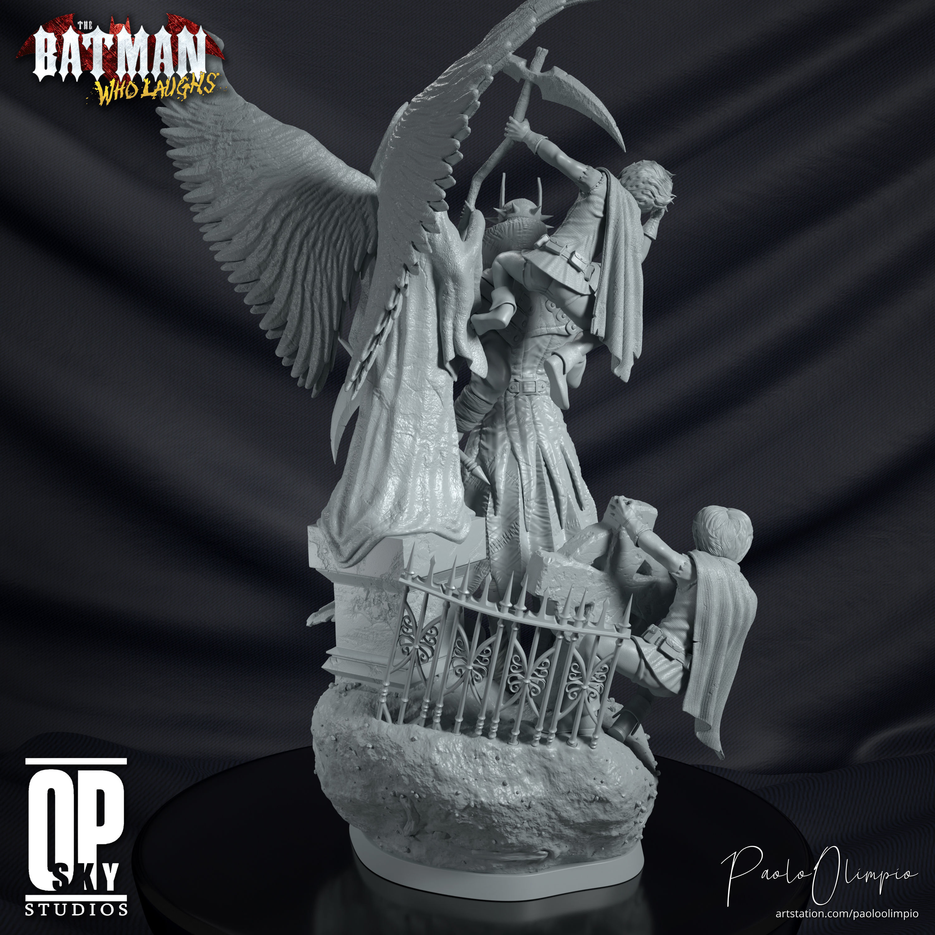 Batman Who Laughs Statue - 3D Print Ready 3D model 3D printable | CGTrader