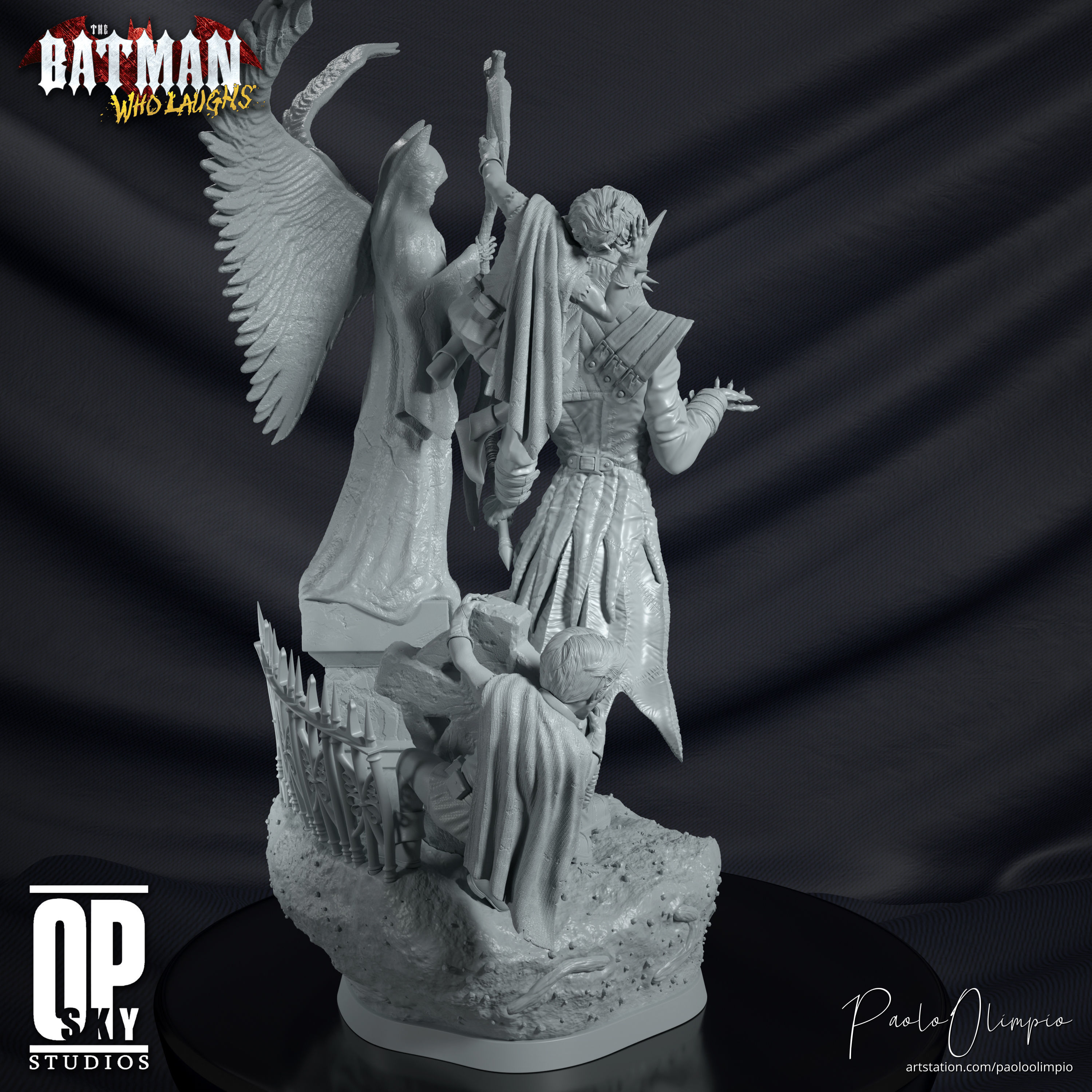 Batman Who Laughs Statue - 3D Print Ready 3D model 3D printable | CGTrader