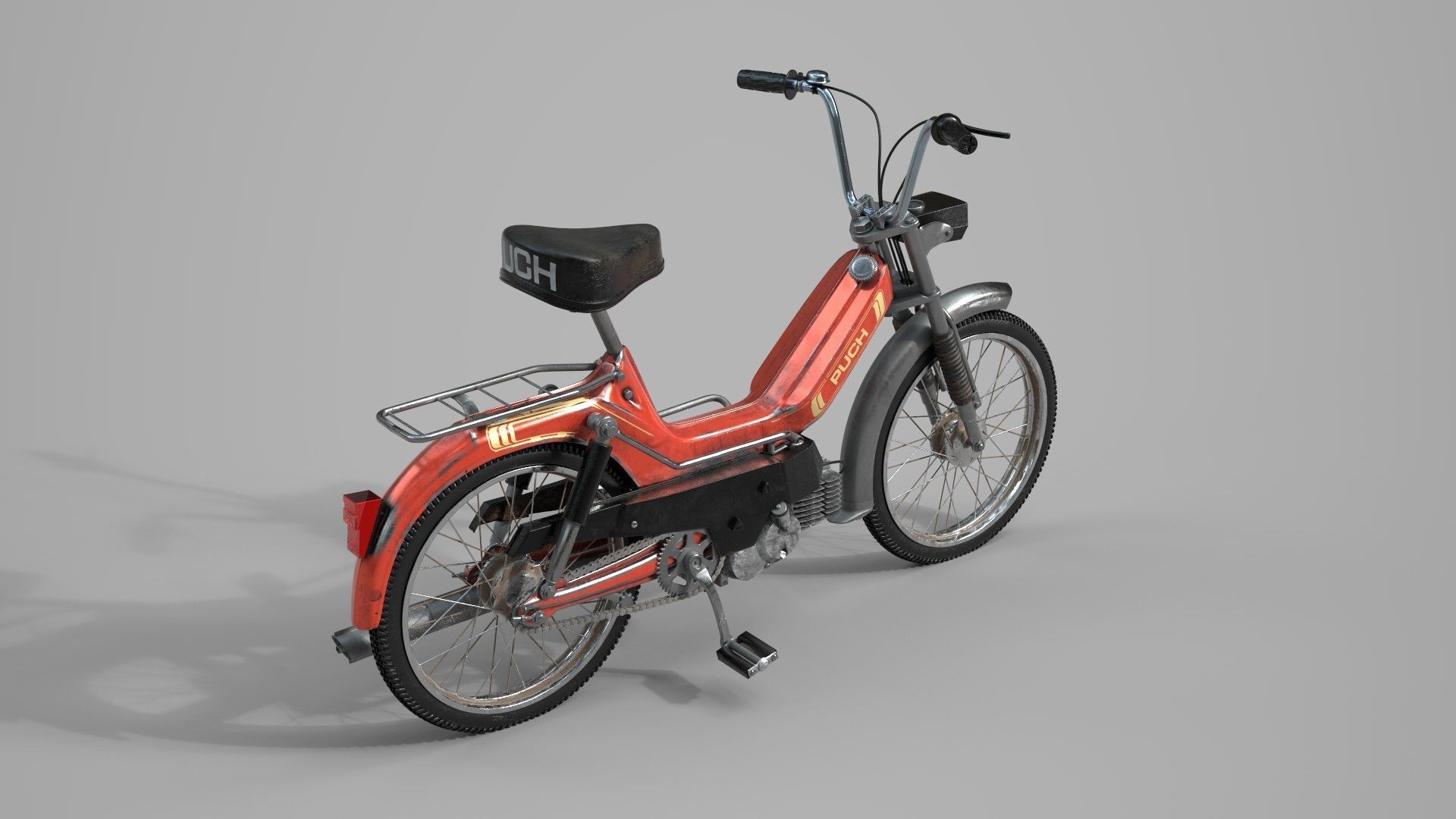Puch Maxi Moped Dirty 3D model | CGTrader