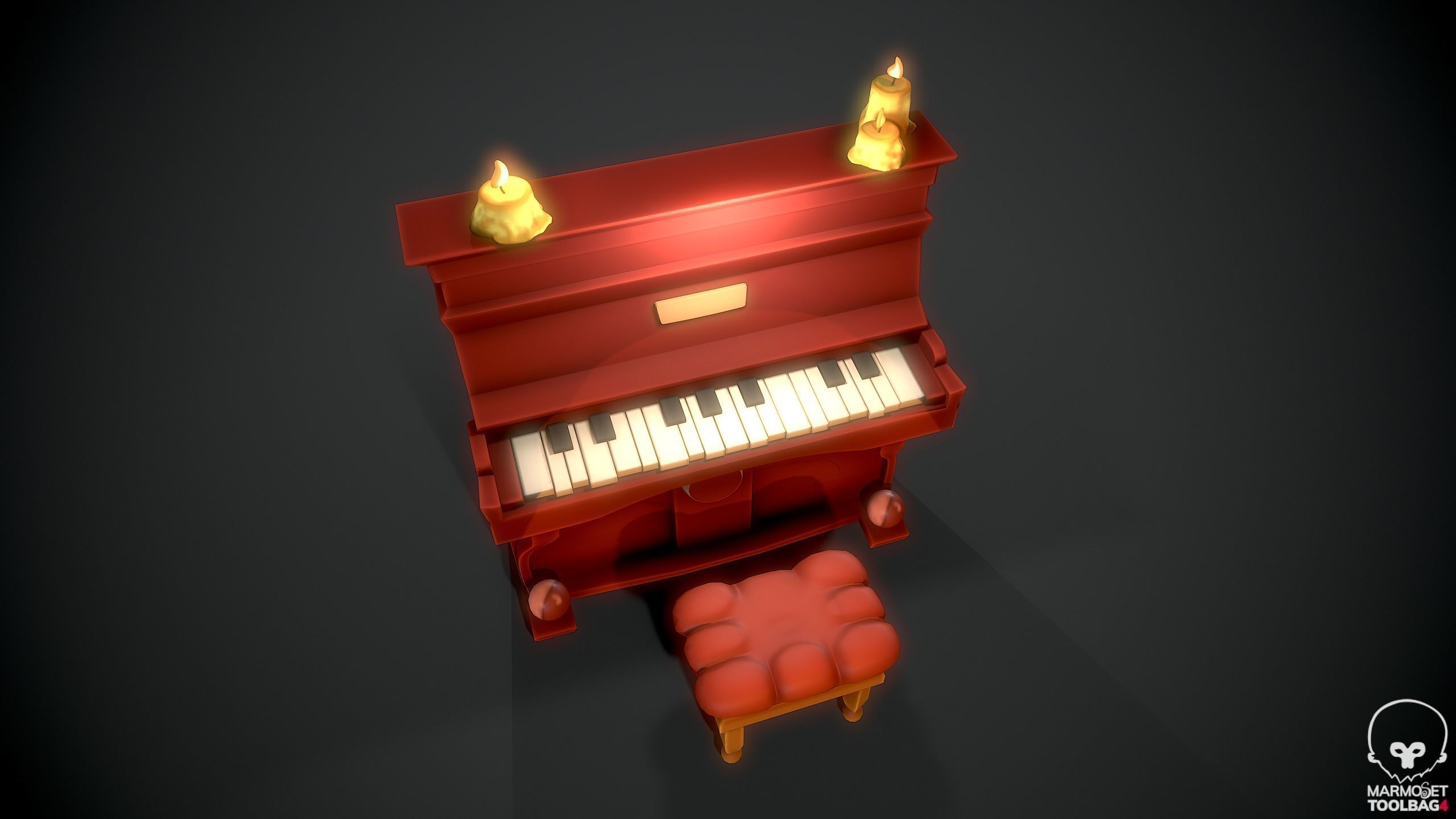 3D model Stylized Piano VR / AR / low-poly | CGTrader