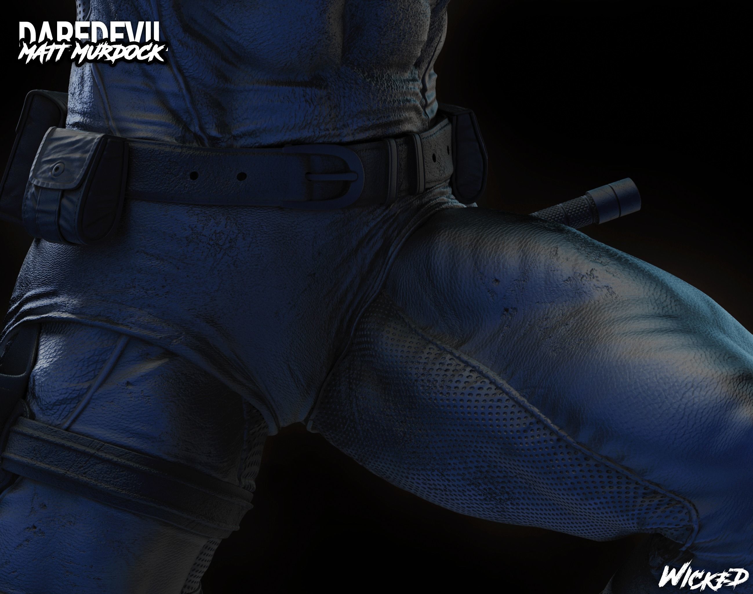 Wicked Marvel Daredevil Sculpture ready for 3d printing 3D model 3D ...