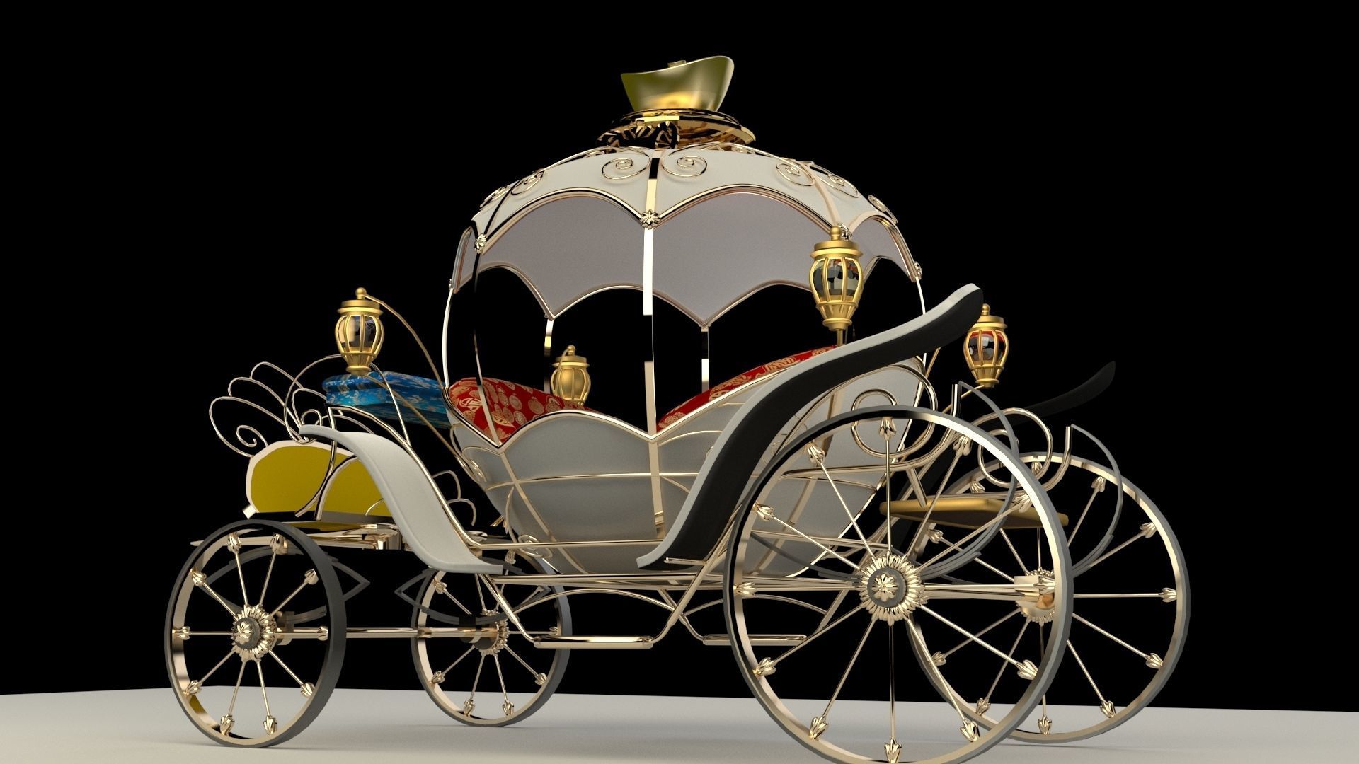 Chinese carriage 3D model | CGTrader