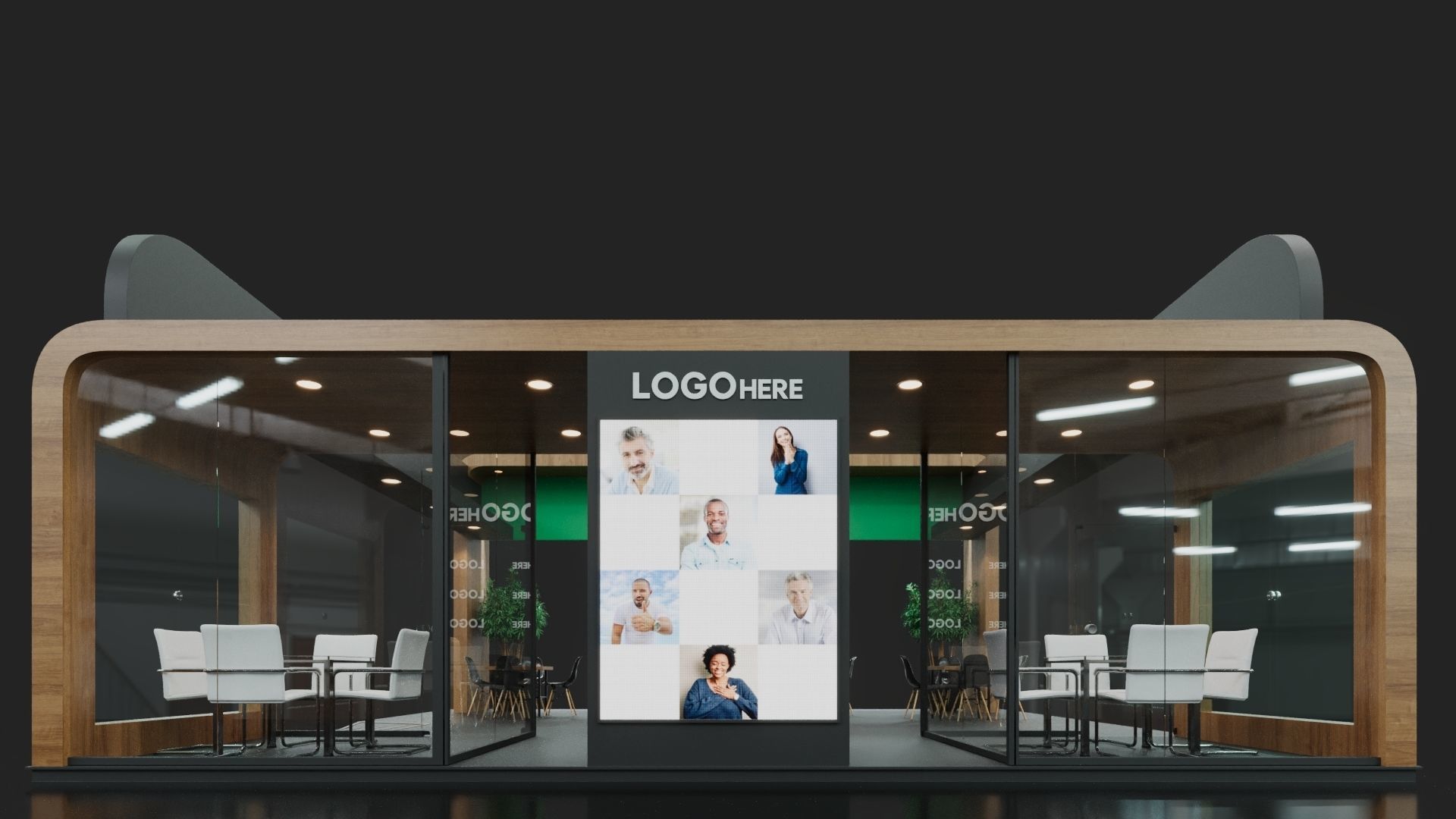Exhibition Stand - 8m x 9m 3D model 3D model | CGTrader