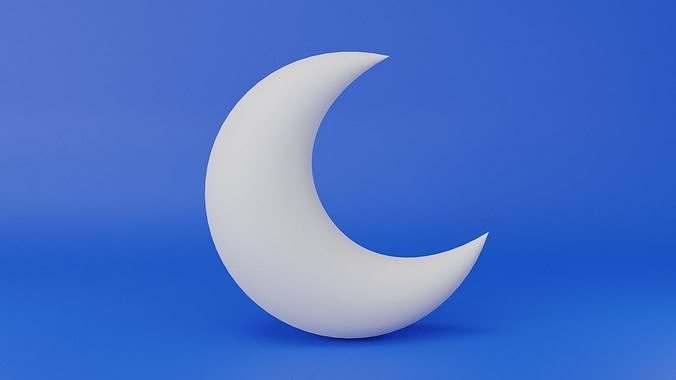 3D model Moon Icon VR / AR / low-poly | CGTrader