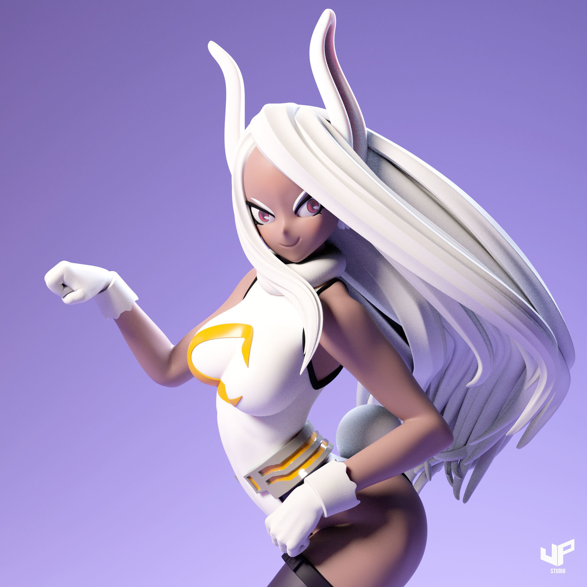 Mirko my hero academia Fan art high-quality 3D print model 3D model 3D ...