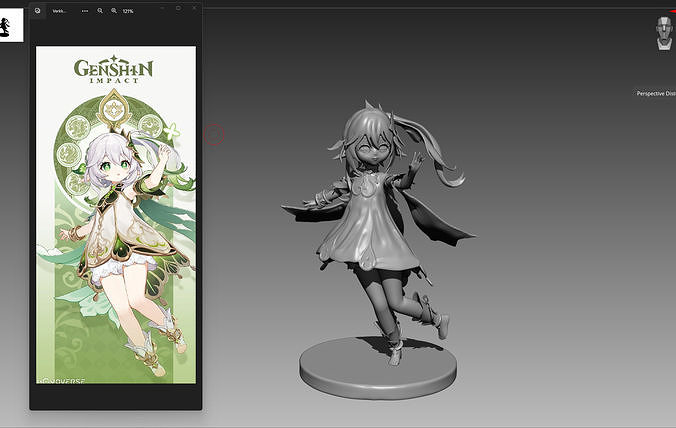Genshin Impact Nahida 3D print OBJ and STL 3D model 3D printable | CGTrader