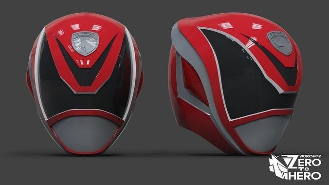 Power Ranger SPD Red Helmet 3D model 3D printable | CGTrader