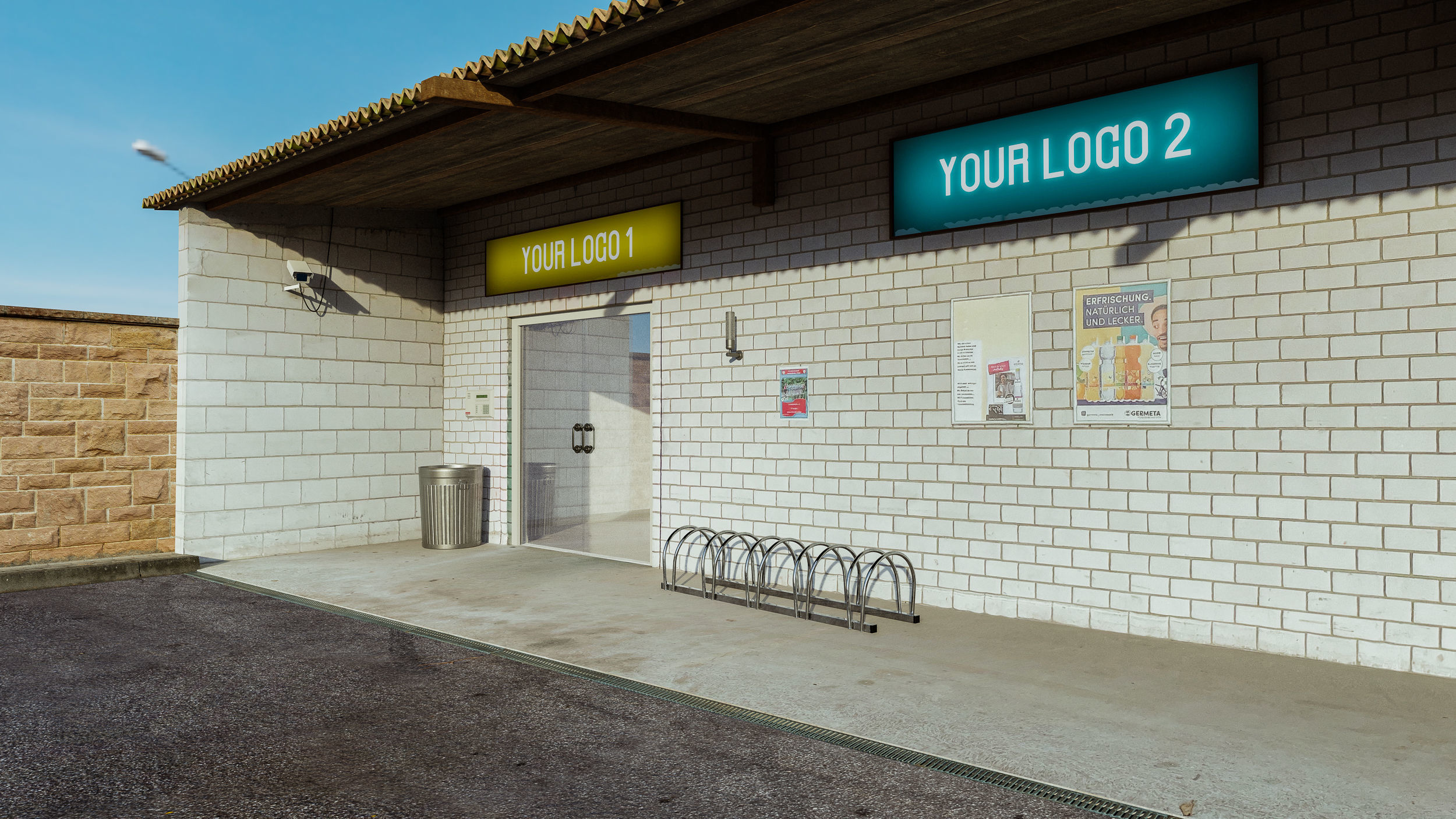 3D model realistic urban store - blender scene VR / AR / low-poly ...