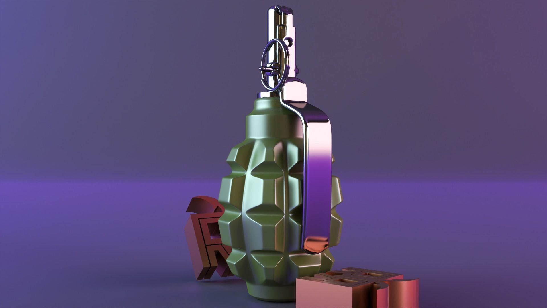 grenade candle decor 3D model 3D printable | CGTrader