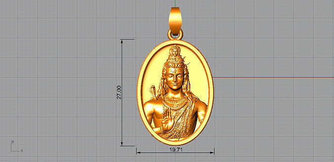 Shiv Ji Pendant 3D model 3D printable | CGTrader