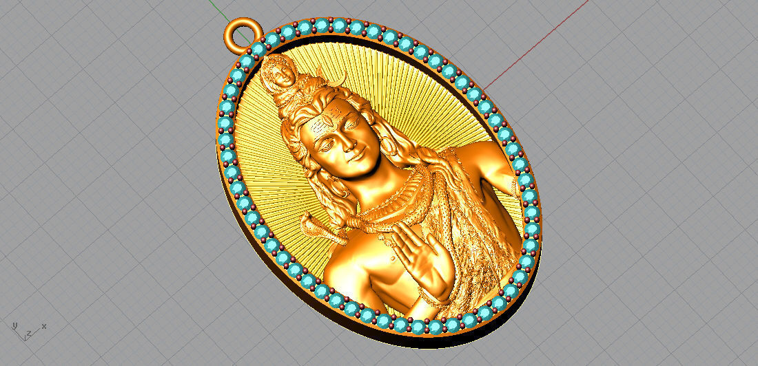 Shiv ji Pendant 3D model 3D printable | CGTrader