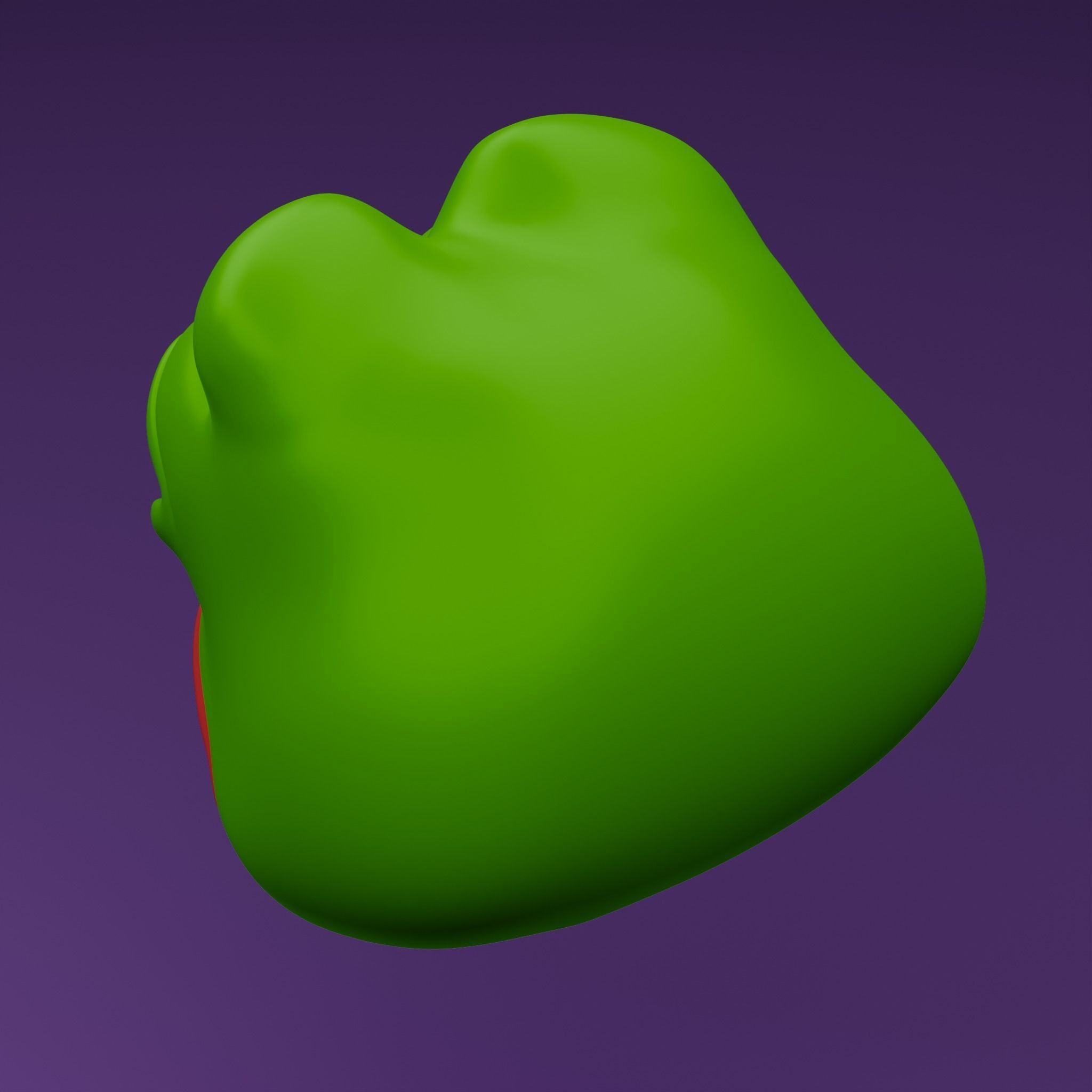 3D model Pepe the Frog - Shocked Pepe Expression Head Model VR / AR ...